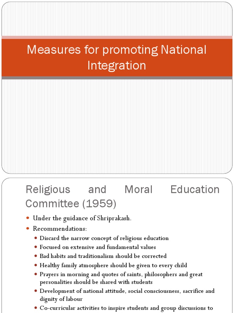 National Integration and International Understanding | PDF | Value ...