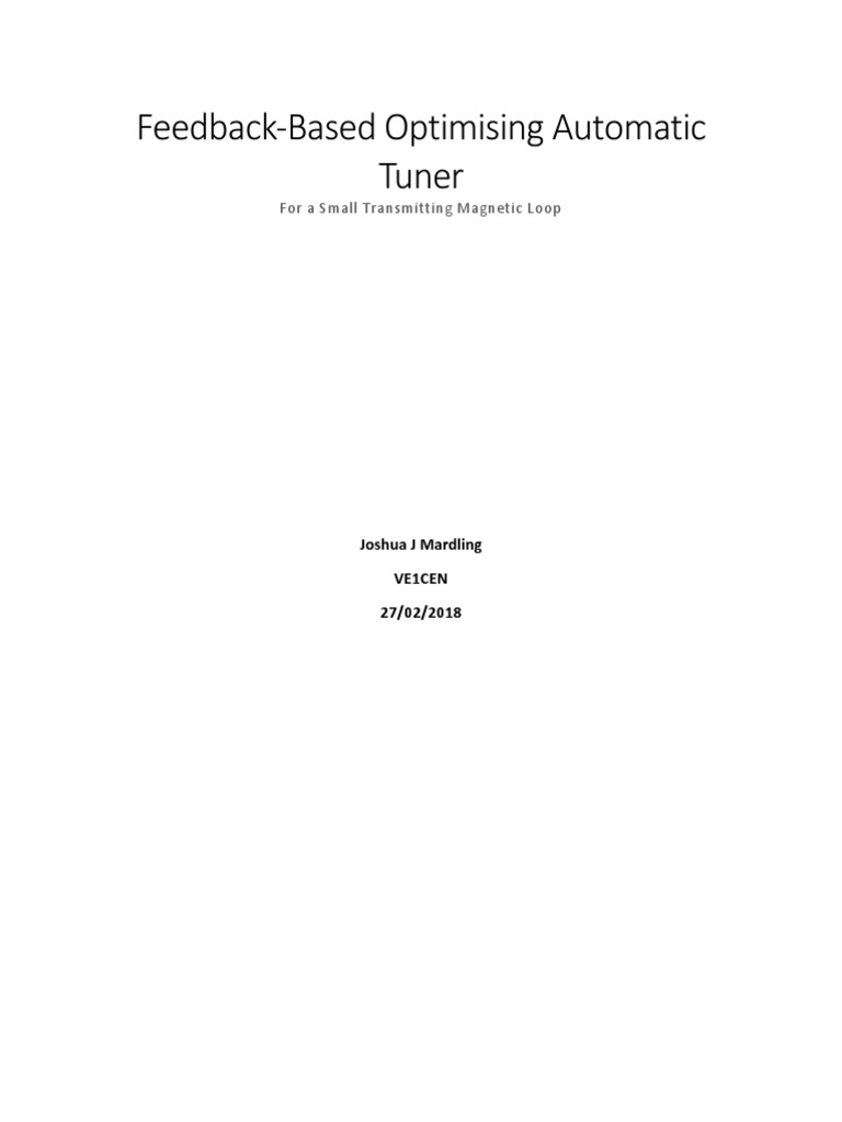 Simple Loop Automatic Tuner Pdf Capacitor Analog To Digital Converter