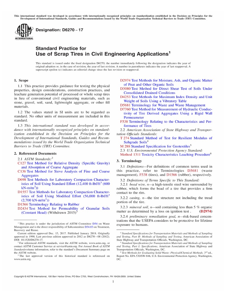 Astm D6270-2017 | PDF