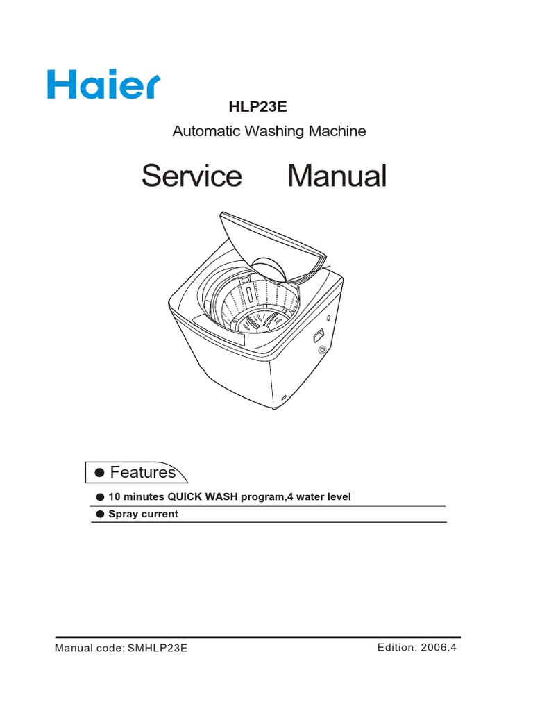Haier Washing Machine | PDF | Washing Machine | Tap (Valve)