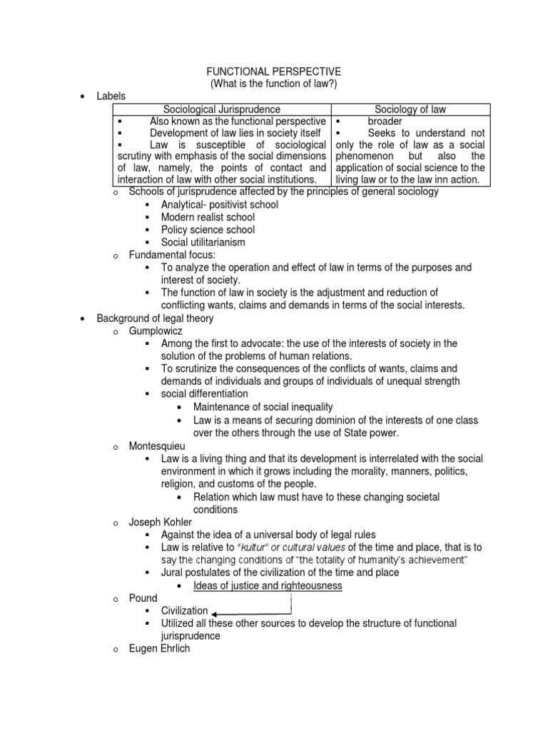 Functional Jurisprudence Overview | PDF | Jurisprudence | Positivism