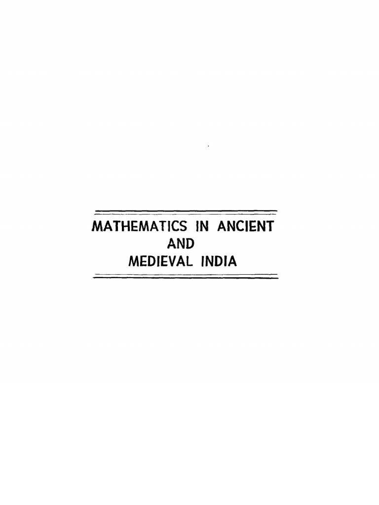 Bag (1979) - Mathematics in Ancient and Medieval India | PDF ...