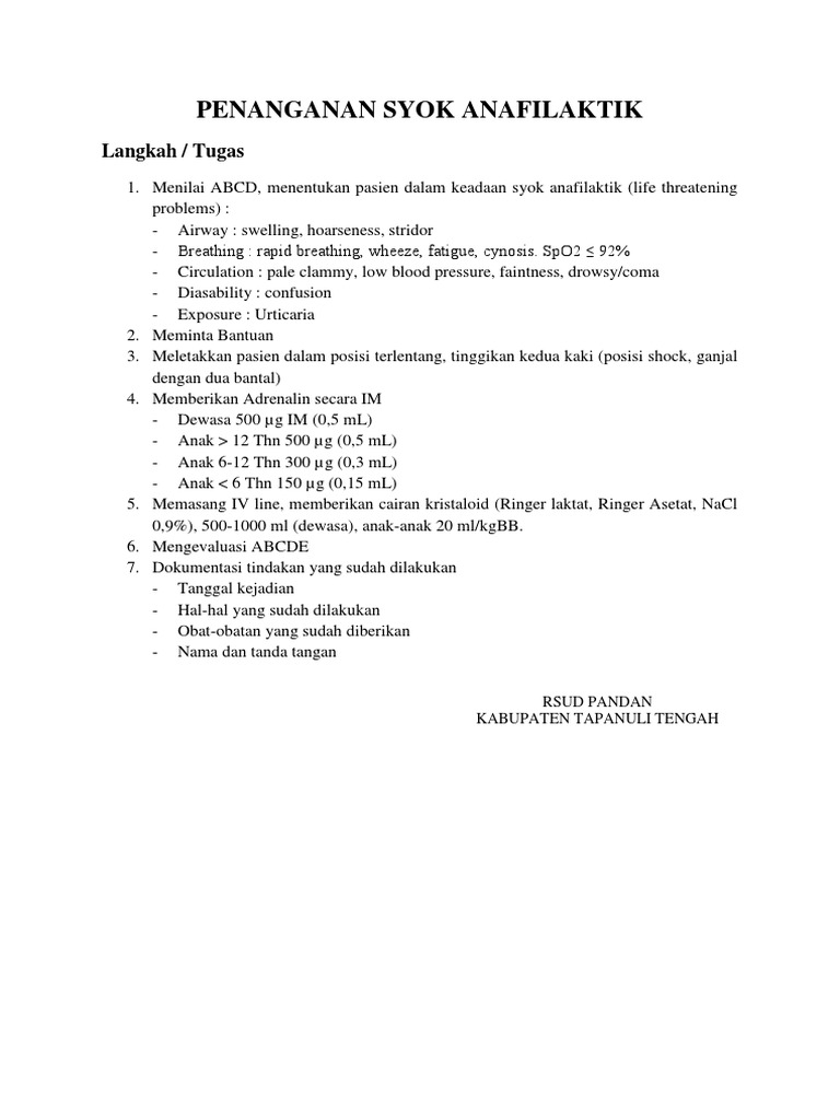 POSTER Syok AnafilaktiK-DLL | PDF