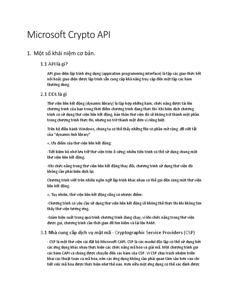 Microsoft Crypto API | PDF