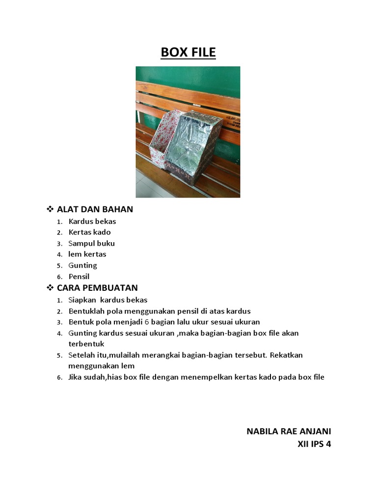 Cara Membuat Box File dari Kardus | PDF