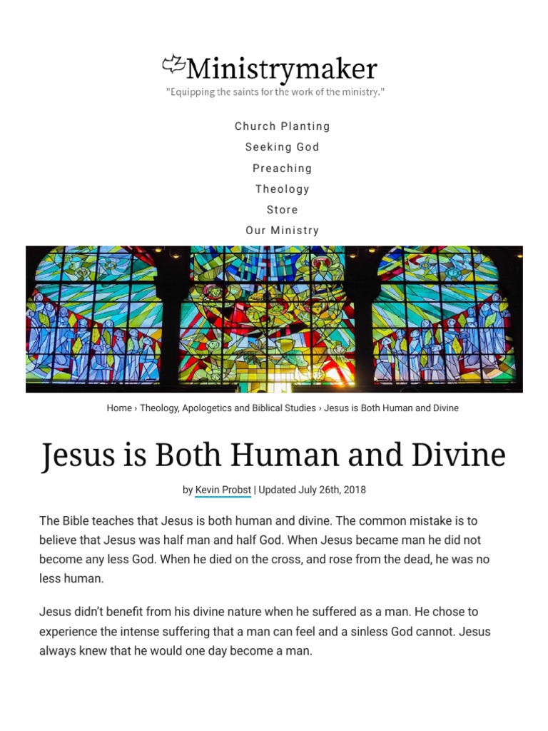 Jesus Is Both Human and Divine - Ministrymaker | PDF | Divinity | Jesus
