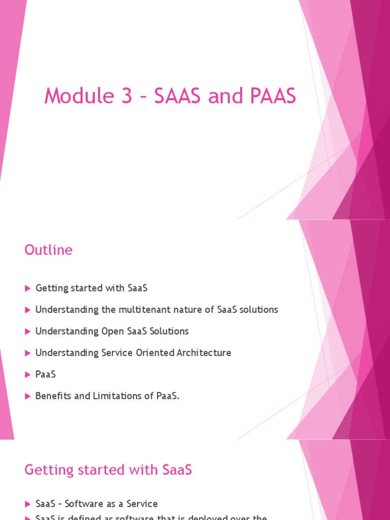 Module 3 - Saas and Paas | PDF | Software As A Service | Service ...
