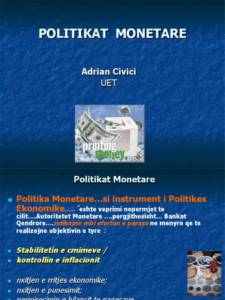 Politikat Monetare PDF | PDF