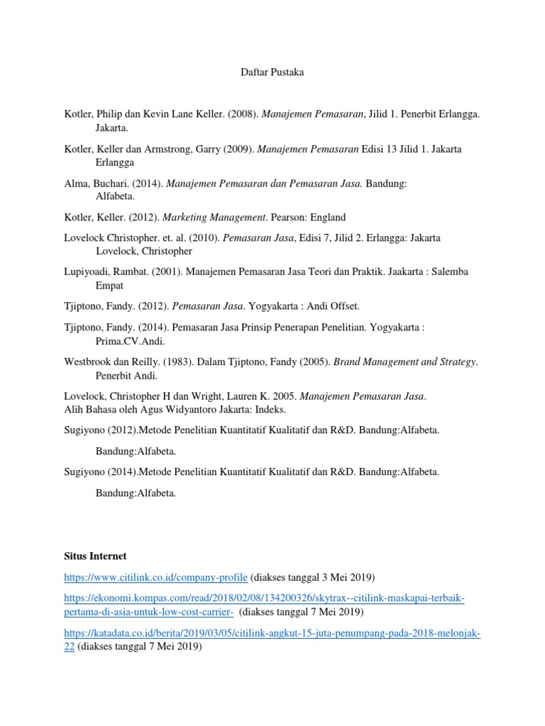 Daftar Pustaka Okt 2019 | PDF