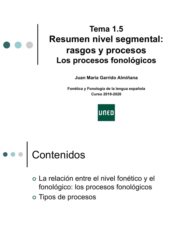 Fonología. Nivel Segmental | PDF | Fonología | Fonema