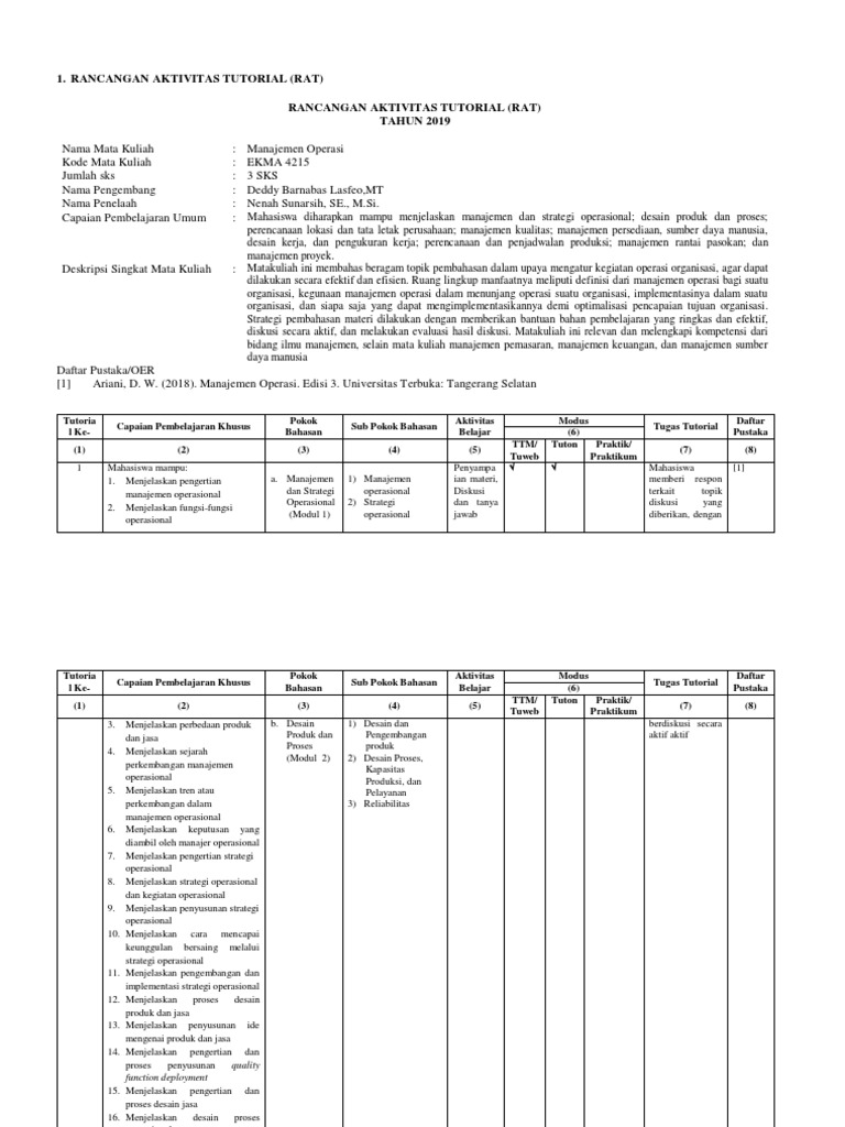 Ekma4215 Manajemen Operasi PDF | PDF