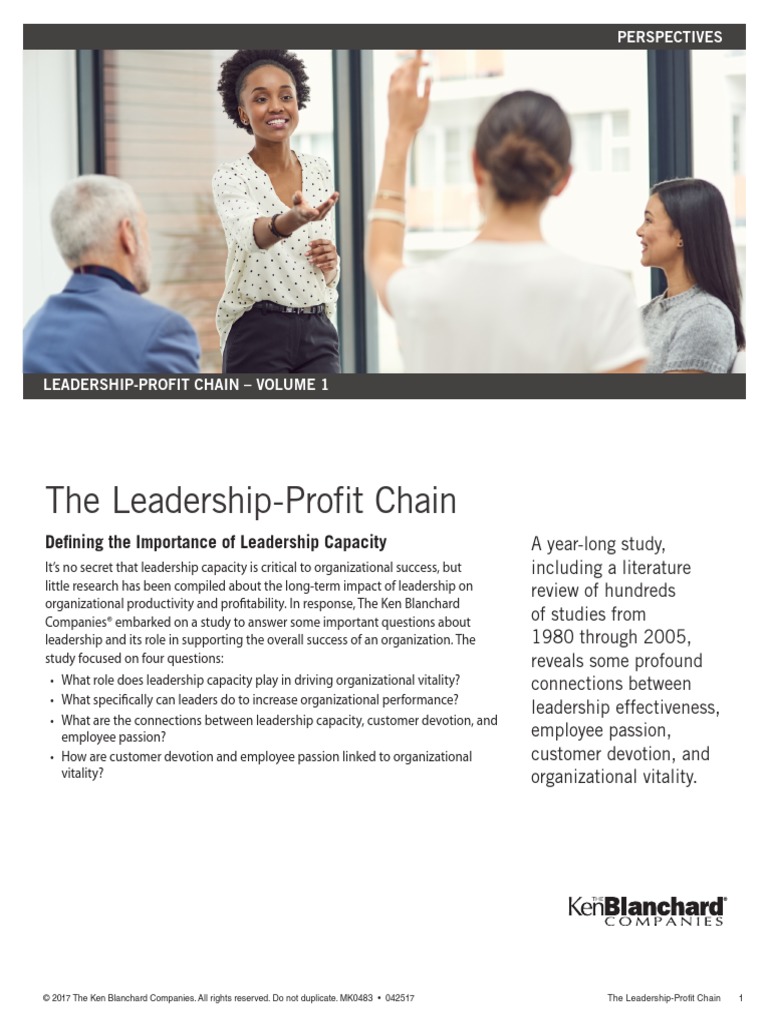 The Leadership Profit Chain | PDF | Strategic Leadership | Leadership