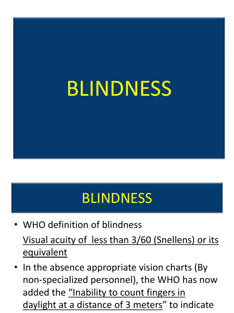 Understanding Blindness and Its Prevention | PDF | Visual Impairment ...