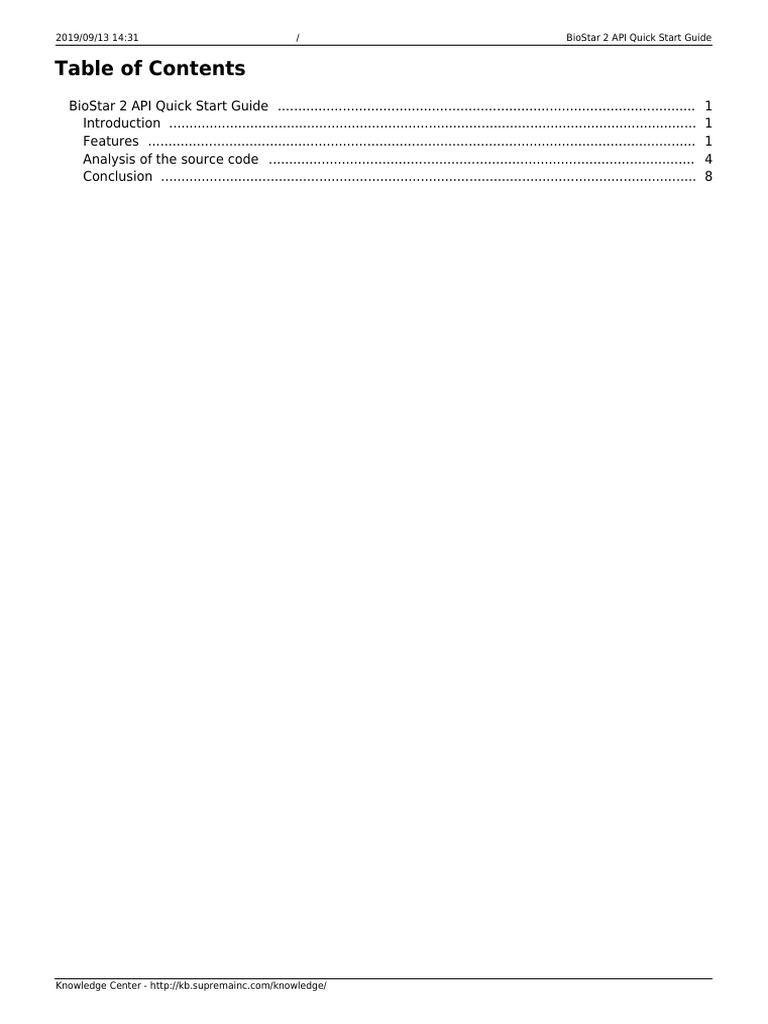 Quick Guide To Programing Biostar 2 API | PDF | Application Programming Interface | Hypertext ...