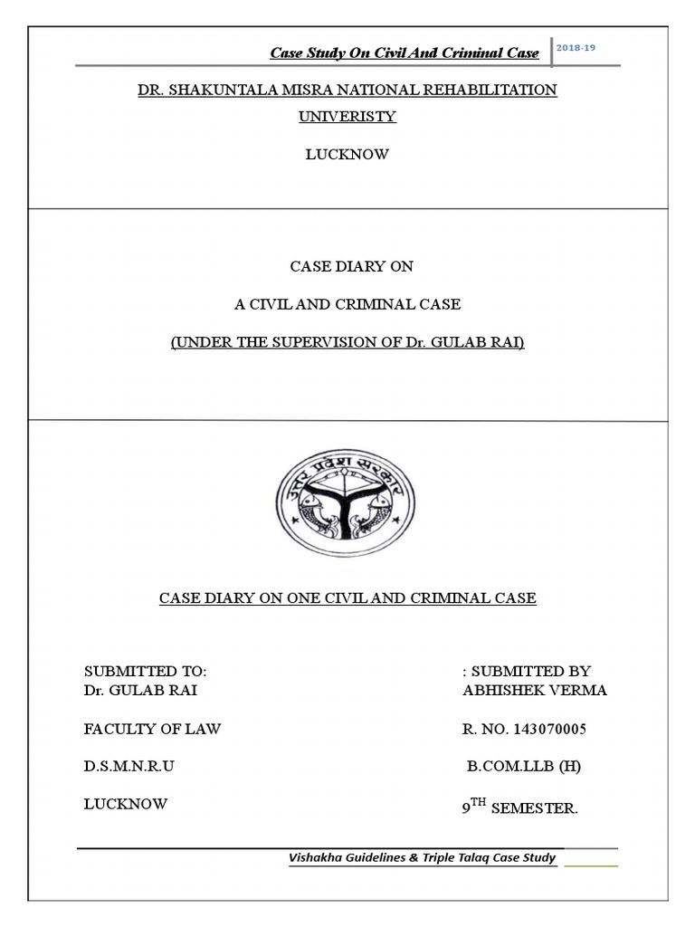 Vishakha Guidelines & Triple Talaq Case Study | PDF | Sexual Harassment ...