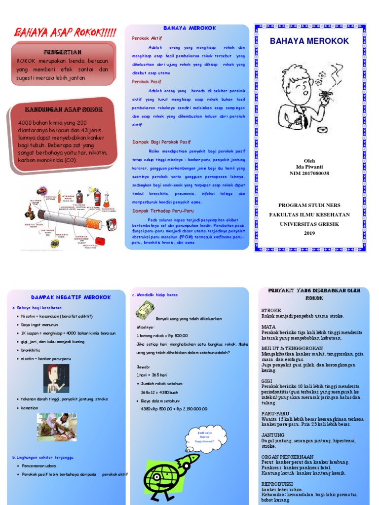 Leaflet Bahaya Merokok | PDF