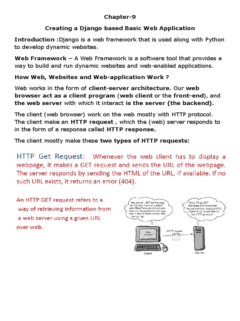 Chapter-9 Creating A Django Based Basic Web Application | PDF | Web Application | Web Server