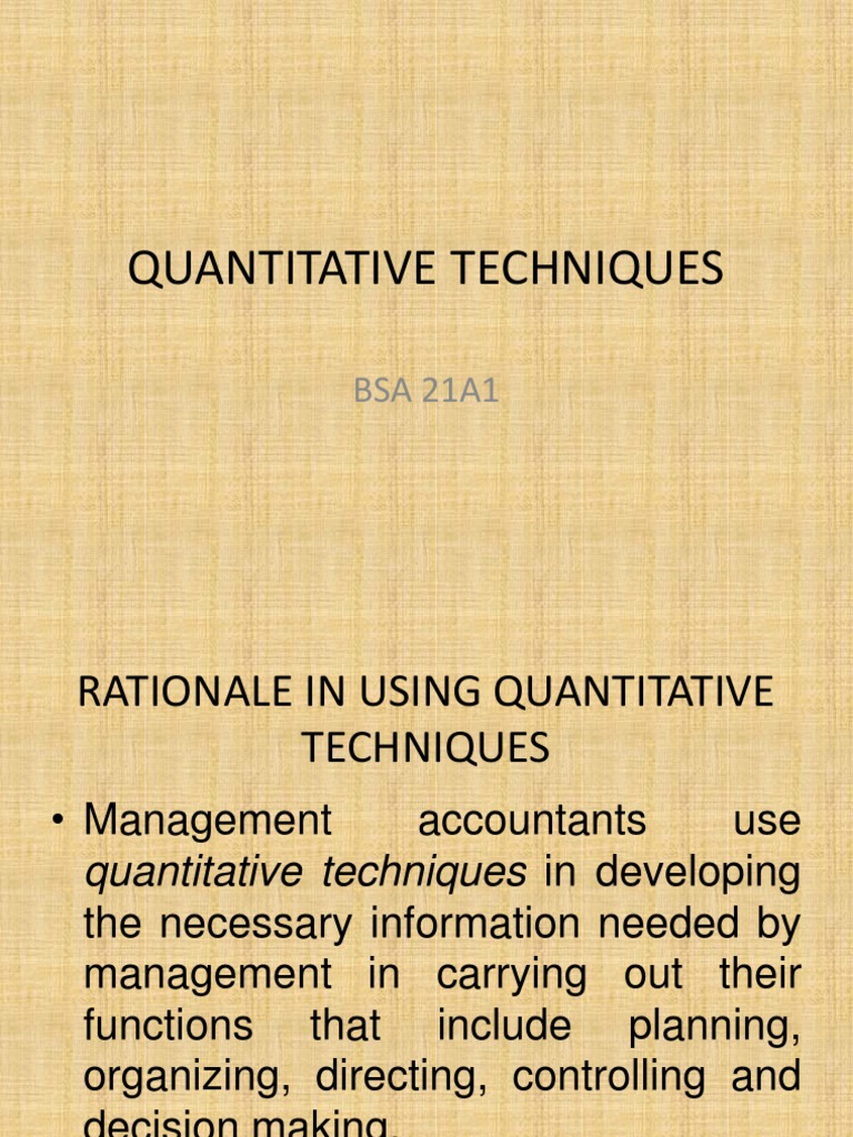 Quantitative Techniques | PDF | Decision Theory | Probability