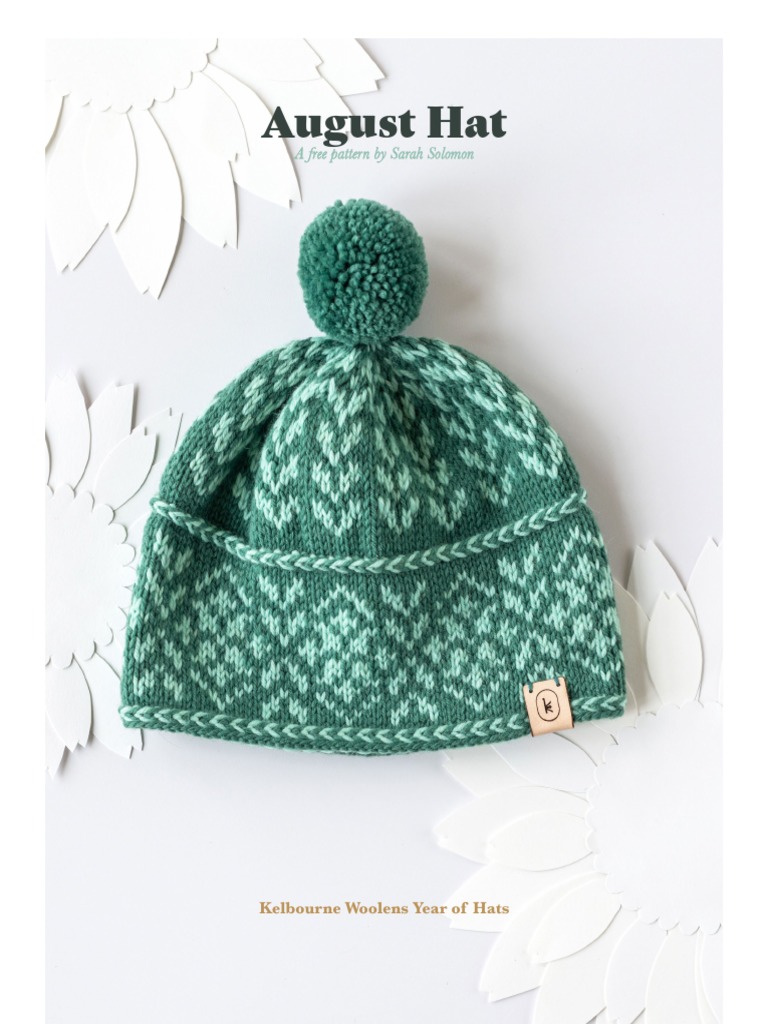 Year of Hats August Hat | PDF | Yarn | Knitting