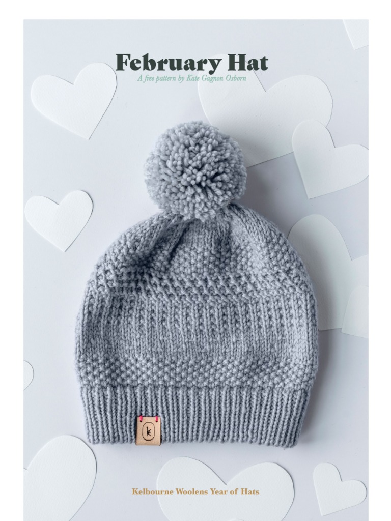 Year of Hats February Hat 2 PDF | PDF | Knitting | Yarn