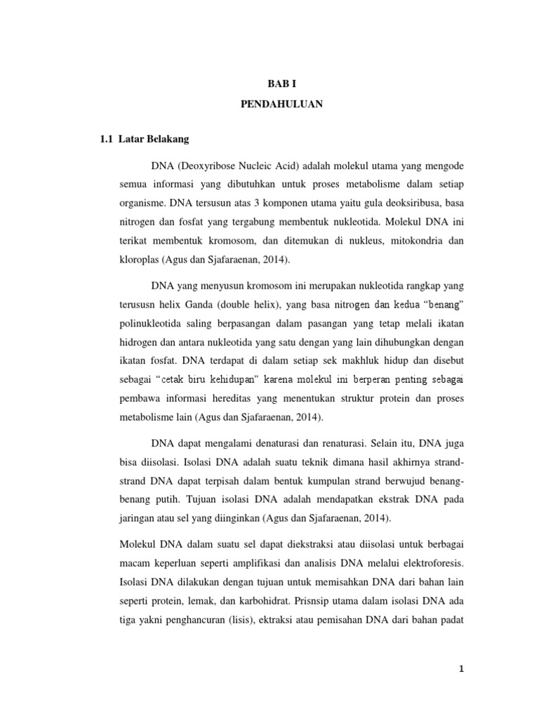 Isolasi DNA 1 | PDF