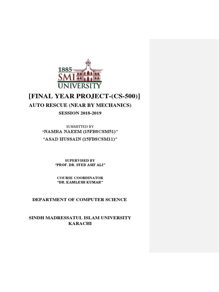 Fyp Final Report Auto Rescue | PDF | Software Development Process | Agile Software Development