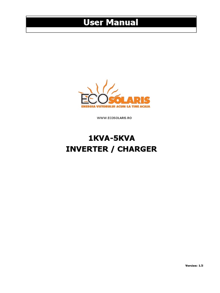 Manual Invertor Hibrid en | PDF | Battery Charger | Power Inverter