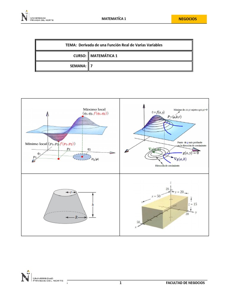 Funciones de Varias Variables | PDF | Derivado | Función (Matemáticas)