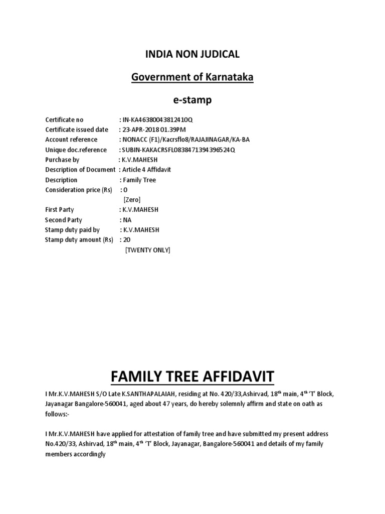 Family Tree | PDF