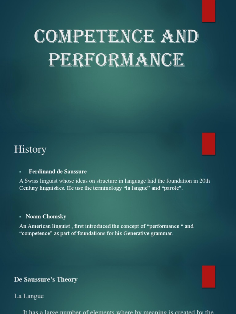 Competence and Performance | PDF | Linguistics | Symbols