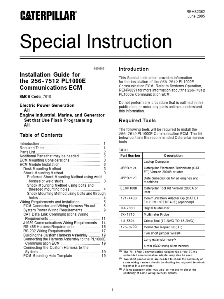 PL1000E Install Guide REHS2362-00 | PDF | Electrical Connector ...