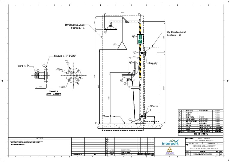 9750 RTL Saf DWG 0104 B Safety Shower | PDF | Energy Technology ...
