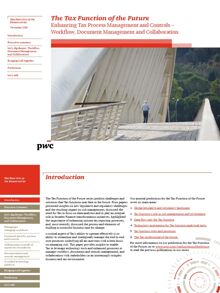 PWC - Teams - Management - Enhancing Tax Process Management and ...