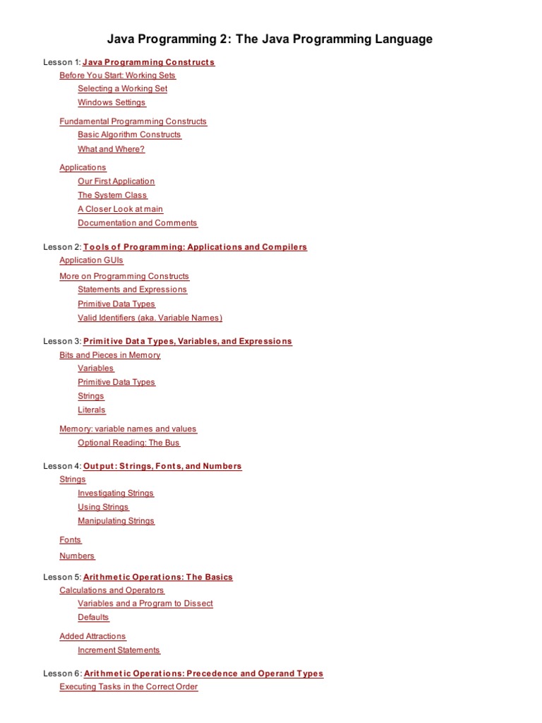 Java Programming 2 The Java Programming Language V1 Pdf Pdf Method