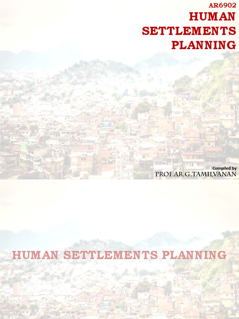 HUMAN SETTLEMENTS PLANNING Compiled by PDF | PDF | Urban Area | Human