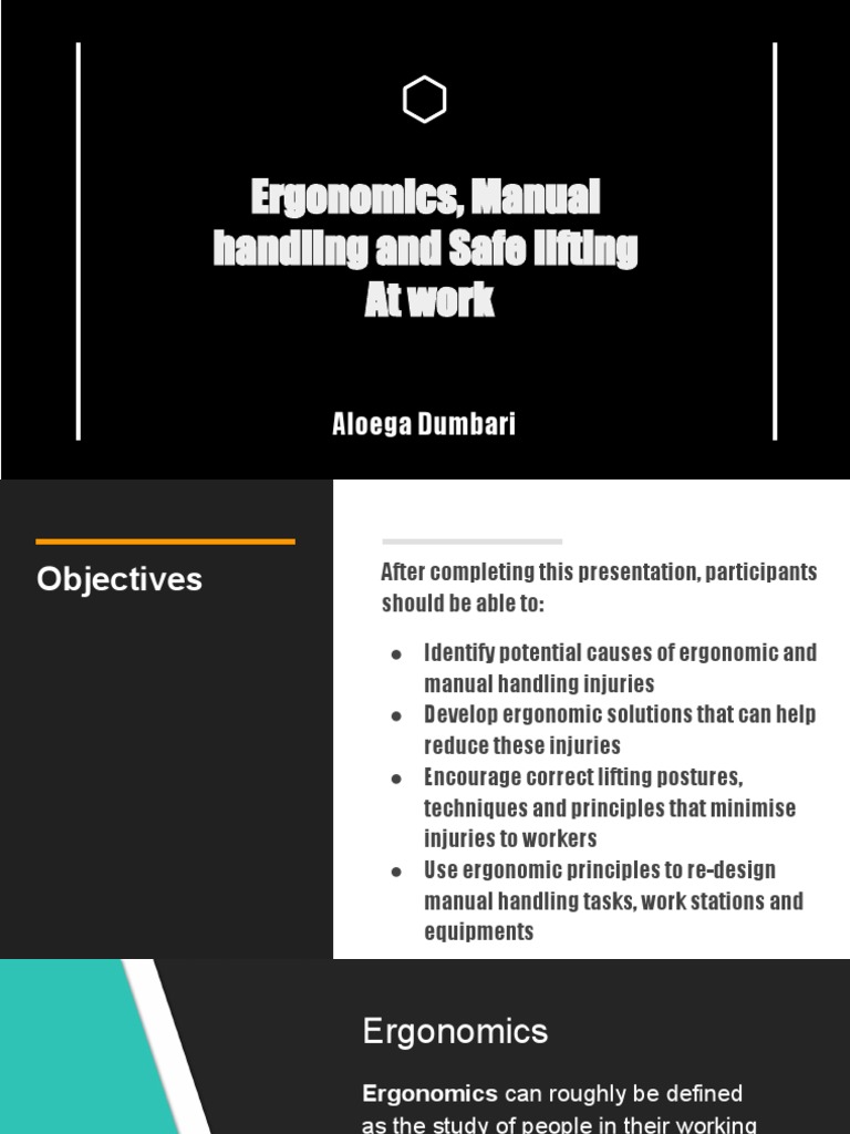 Ergonomics, Manual Handling and Safe Lifting at Work | PDF | Human ...
