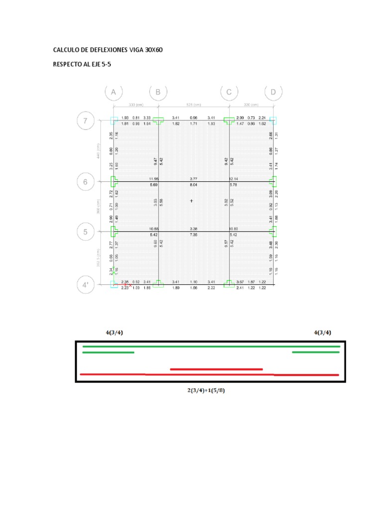 Calculo de Deflexiones Viga 30x60 | PDF