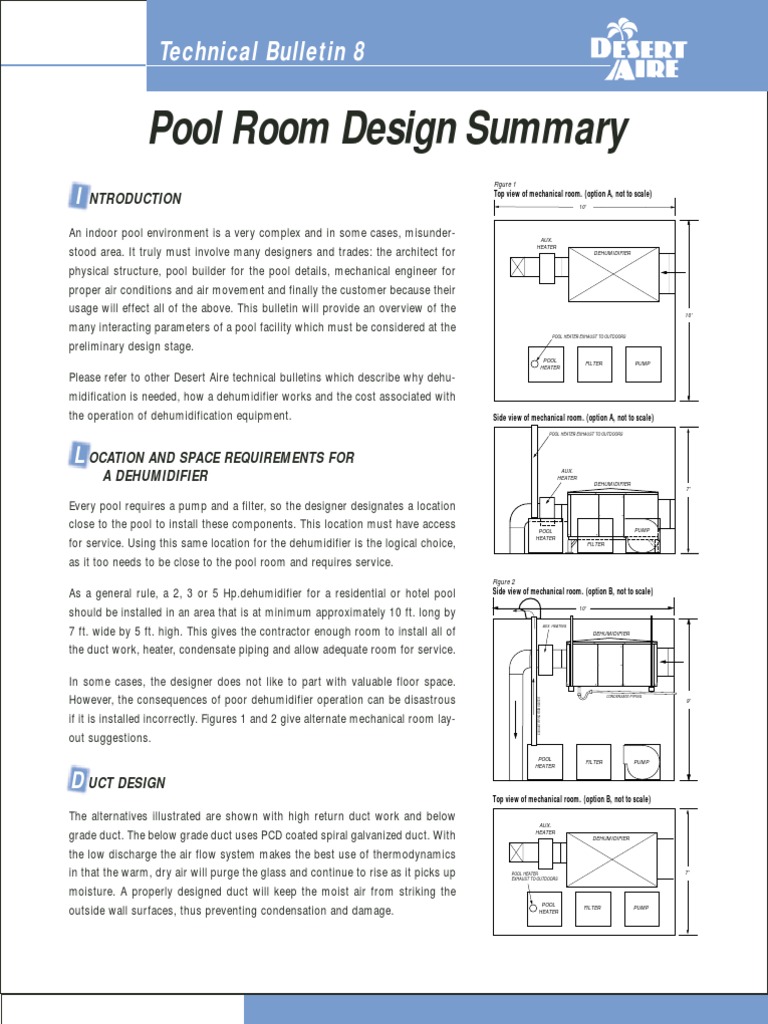 8-TB - Pool Room Design Summary | PDF