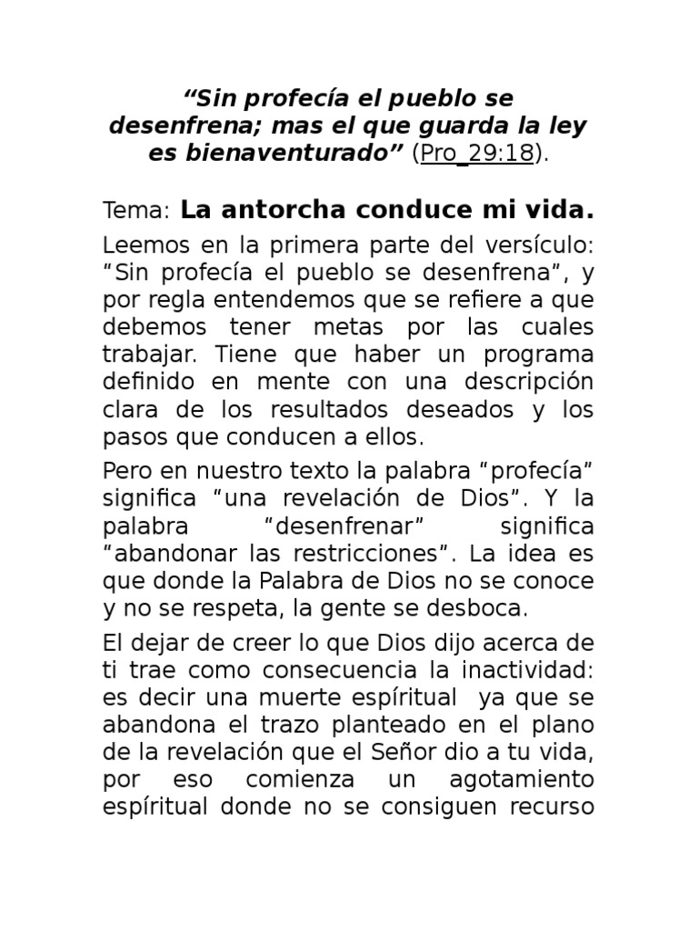 La Profecía y la Obediencia Divina | PDF | Profecía | Dios