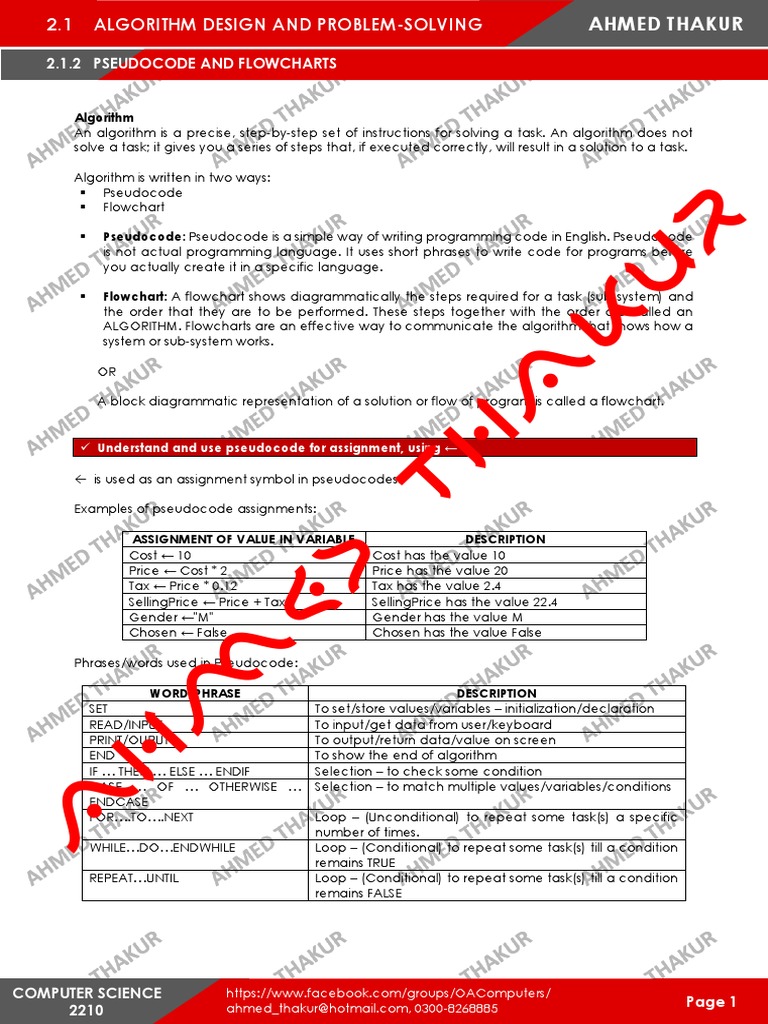 Pseudocode and Flowchart Basics | PDF | Algorithms | Computer Engineering