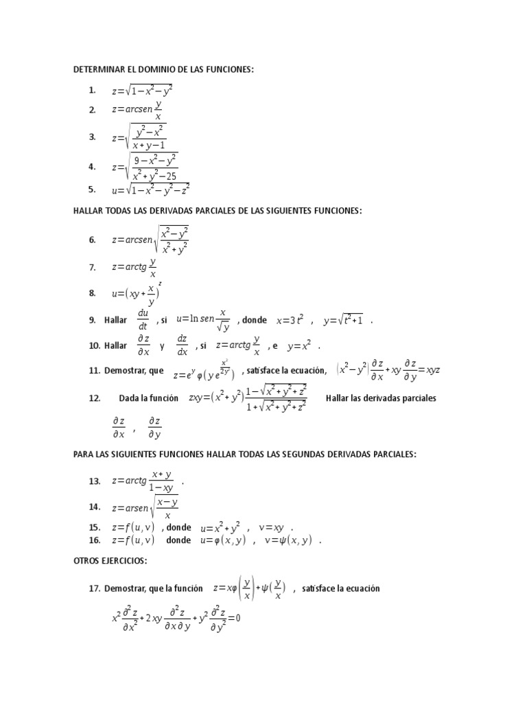 03 Derivadas de Funciones de Varias Variables-1 | PDF | Topología diferencial | Geometría algebraica