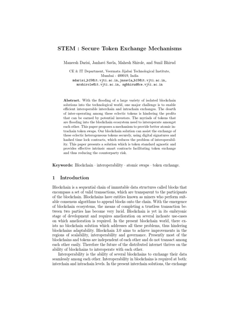 IEEE Conference Template Example | PDF | Cryptocurrency | Interoperability