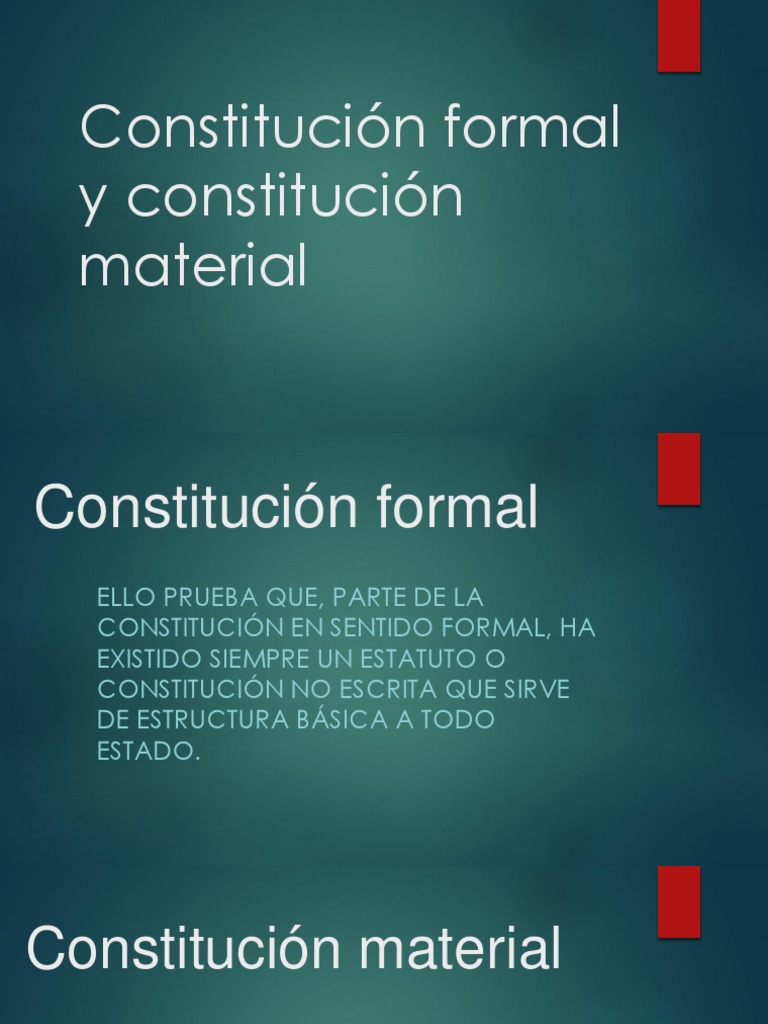 Constitución Formal y Constitución Material | PDF | Constitución ...