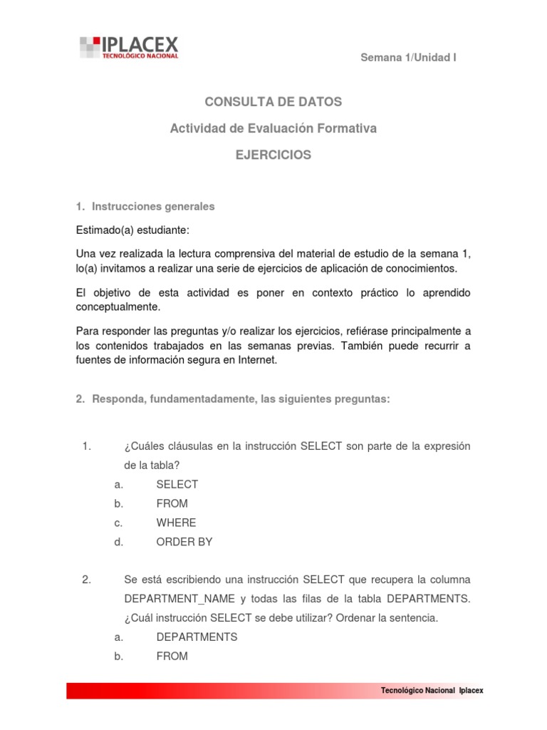 Ejercicio Base de Datos Basico | PDF | Informática | Informática y tecnología de la información