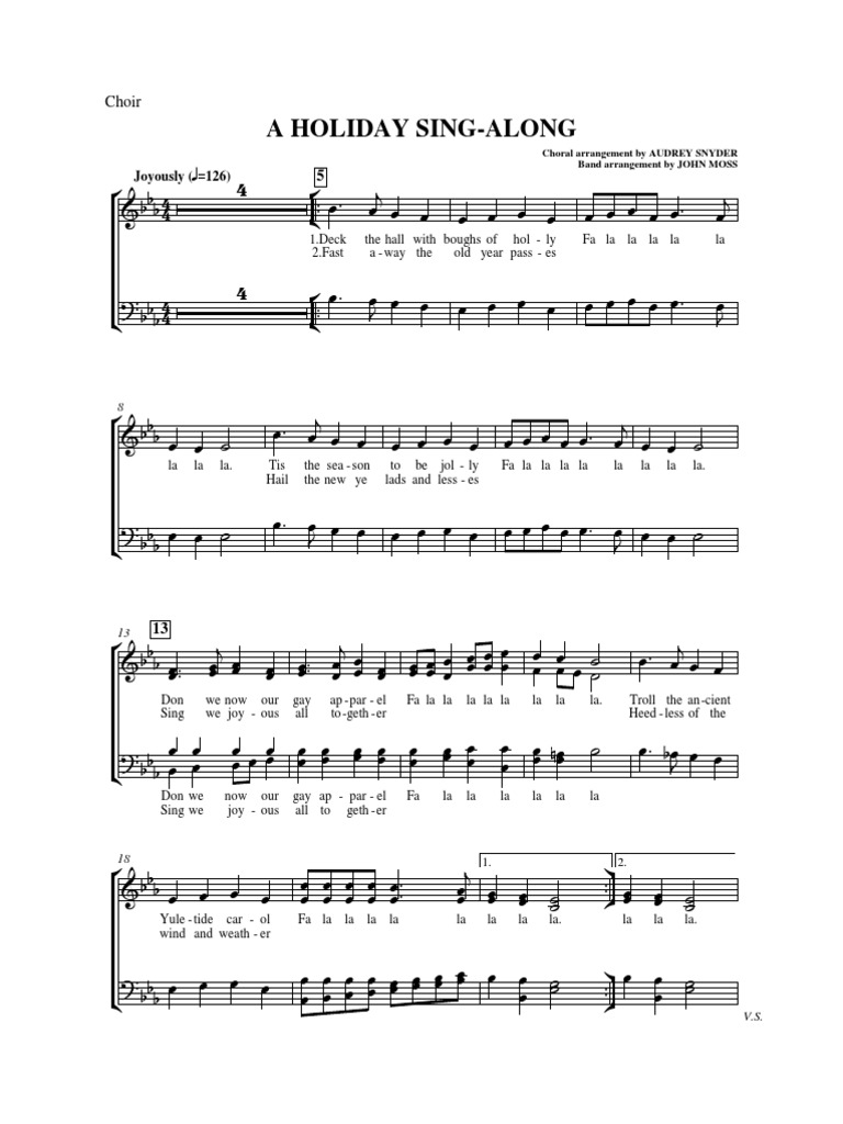 A Holiday Sing Along Choir | PDF | Leisure