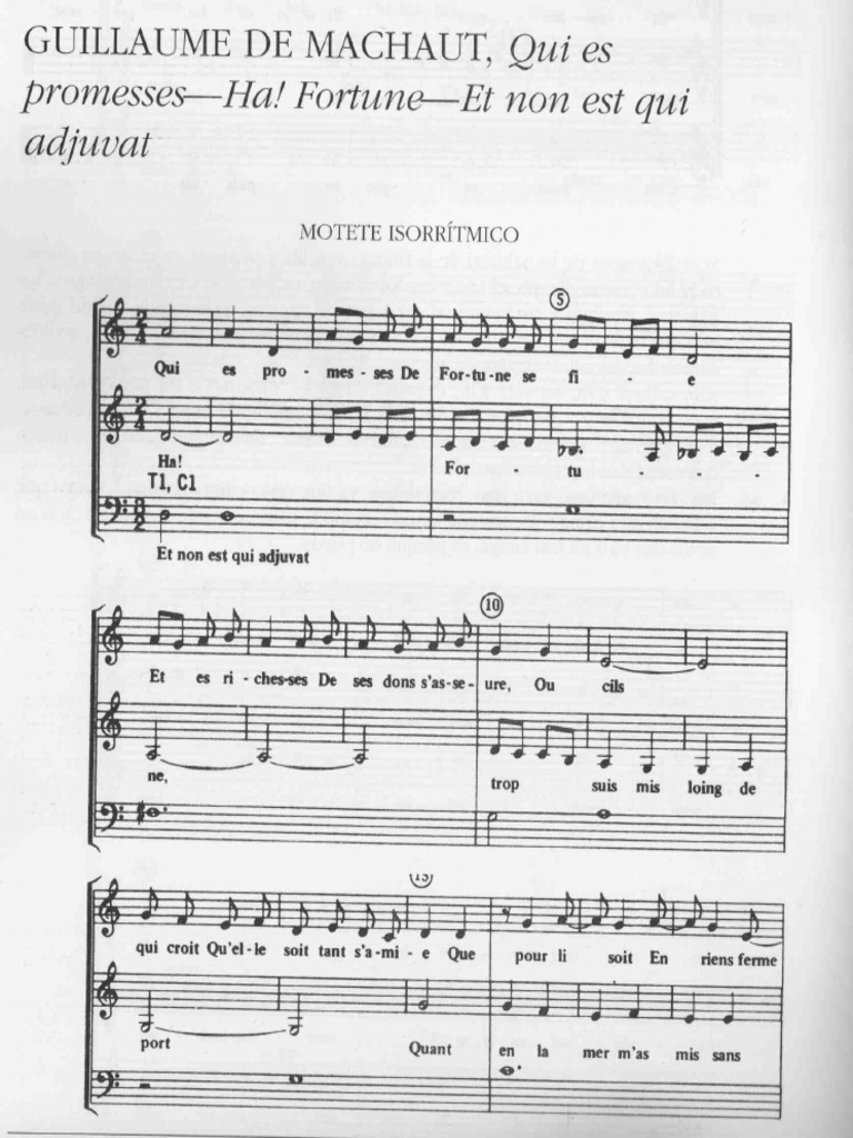Guillaume de Machaut - MOTETE PDF | PDF