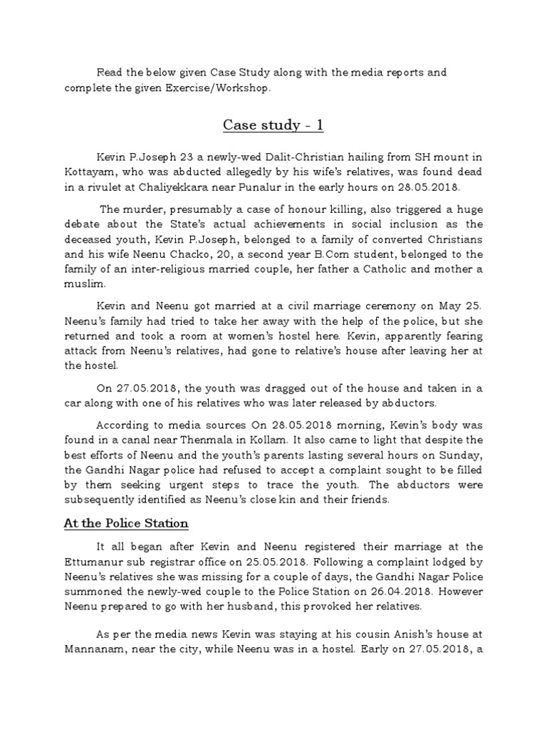 Case Study | Download Free PDF | Law Enforcement | Crime & Violence