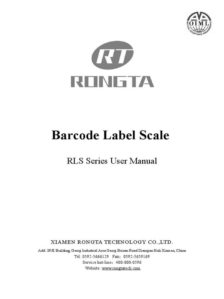 Label Scale User Manual | PDF | Wi Fi | Barcode