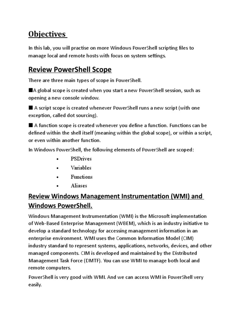 Lab9-2 COMP3103 PowerShell - Creating Script Files-Assignment | PDF | Computer Data | System ...