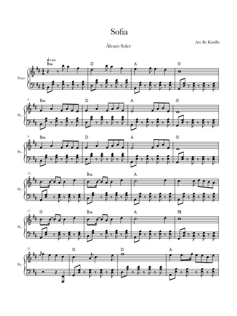 Alvaro Soler - Sofia PDF | PDF